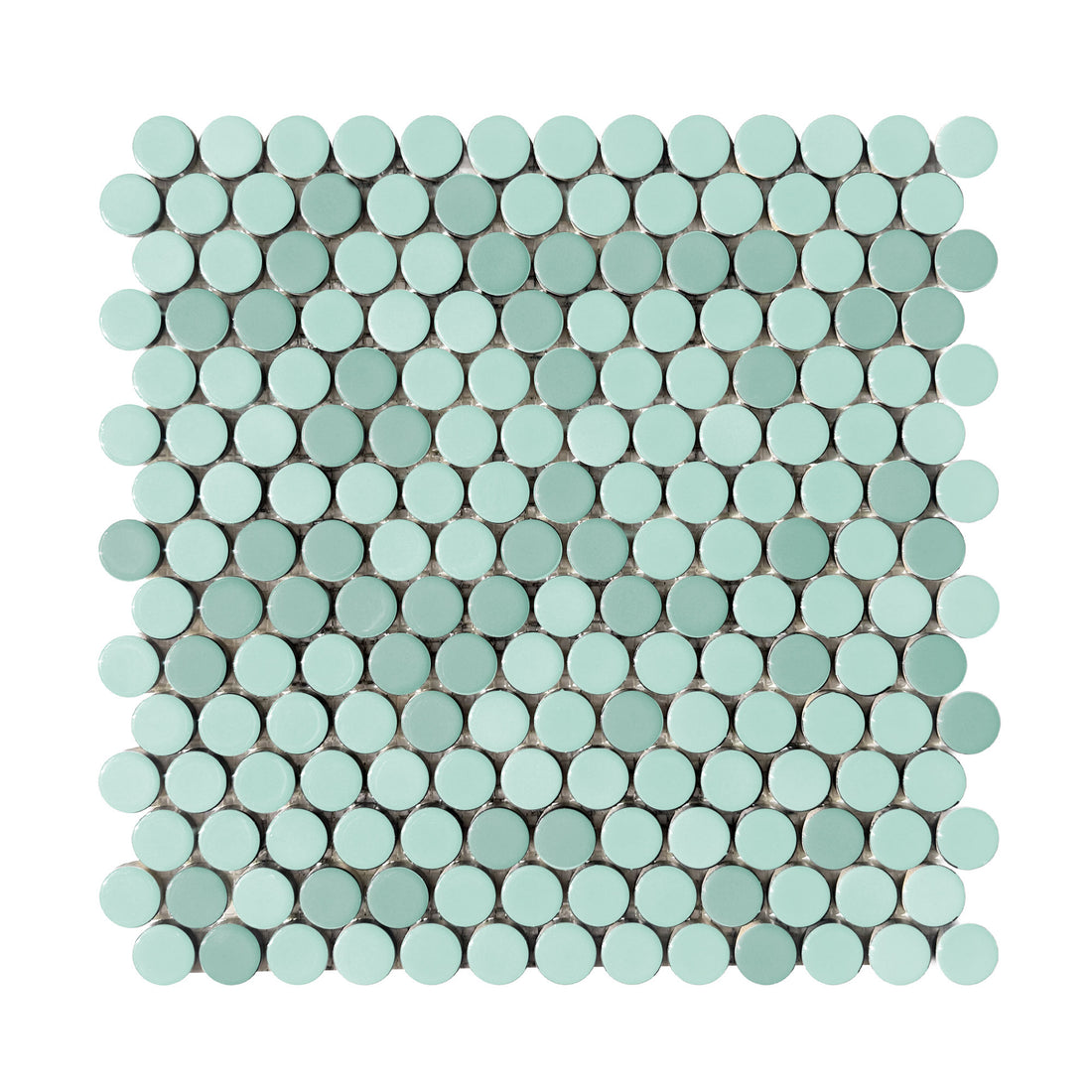 Penny Rounds | Light Blue Gloss Mosaic Sheet | hw tile – hwtile