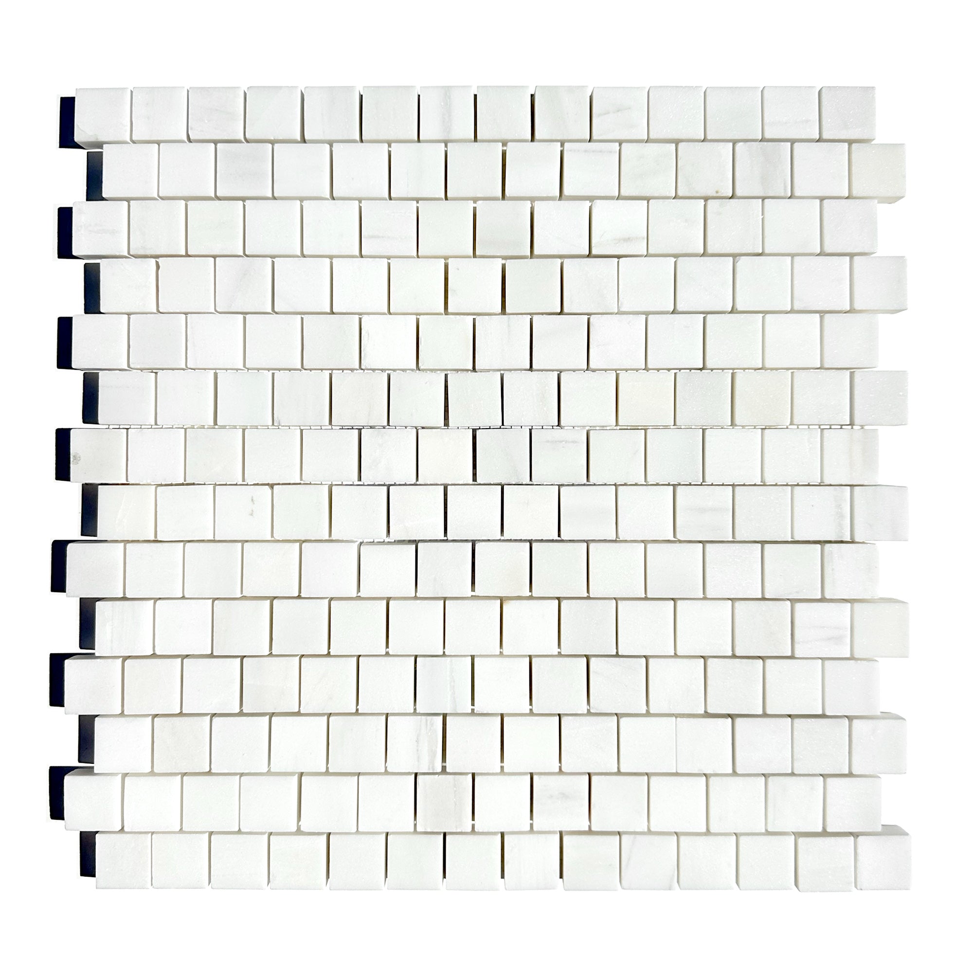 Staggered Joint Mosaic | 3/4x3/4 White Elegant Select Honed | hw tile ...
